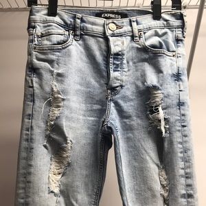 Express | Jeans | Vintage Skinny High Rise Jeans Express Light Blue ...